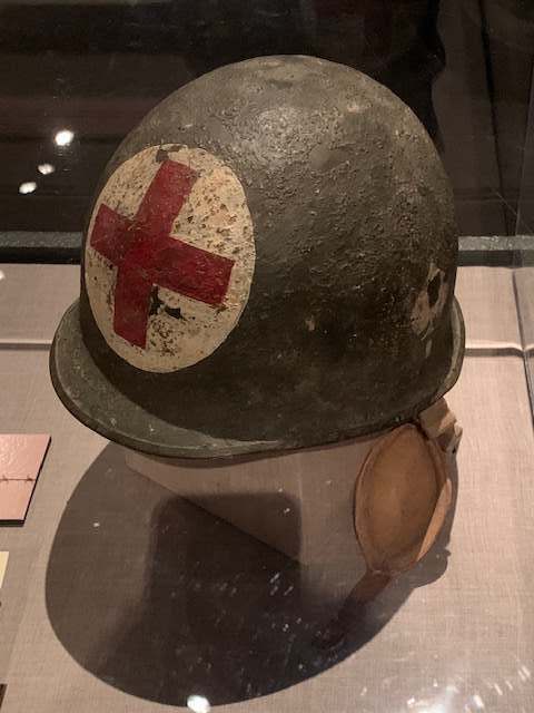 506 Medic Helmet In Ronald Regan WWII Museum Exhibit - M-1; M-1C & M-2 ...