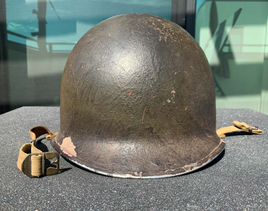 Early Camo Fixed Bail Shell! - M-1; M-1C & M-2 HELMETS - U.S. Militaria ...