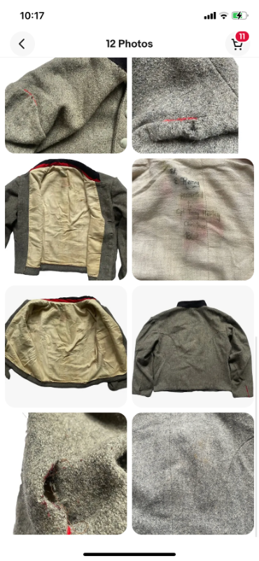 Gray shell jacket - (1776-1860) AMERICAN REVOLUTION, WAR OF 1812 ...