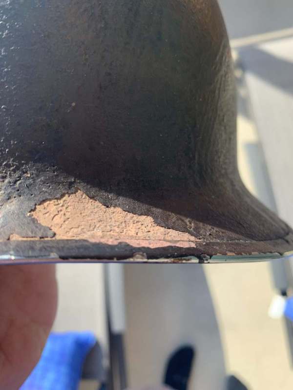 Early Camo Fixed Bail Shell! - M-1; M-1C & M-2 HELMETS - U.S. Militaria ...