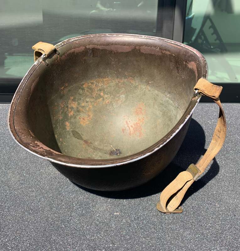 Early Camo Fixed Bail Shell! - M-1; M-1C & M-2 HELMETS - U.S. Militaria ...