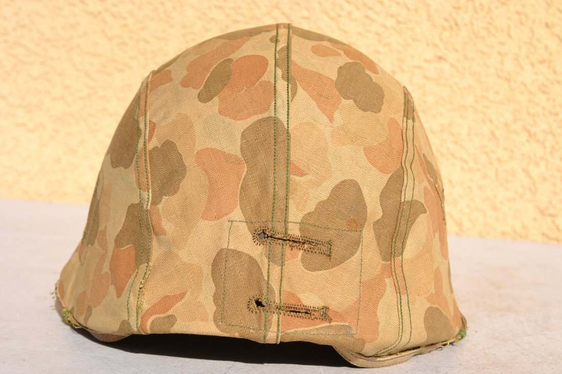US WWII MEGA RARE US Army – Marine Corps experimental helmet cover. - M ...