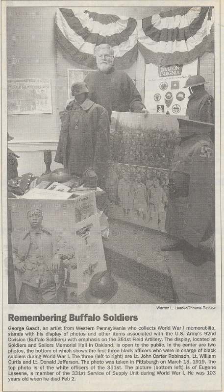 Lt. John Carter Robinson: 351st Field Artillery Rgt. 92nd Division WW1 ...