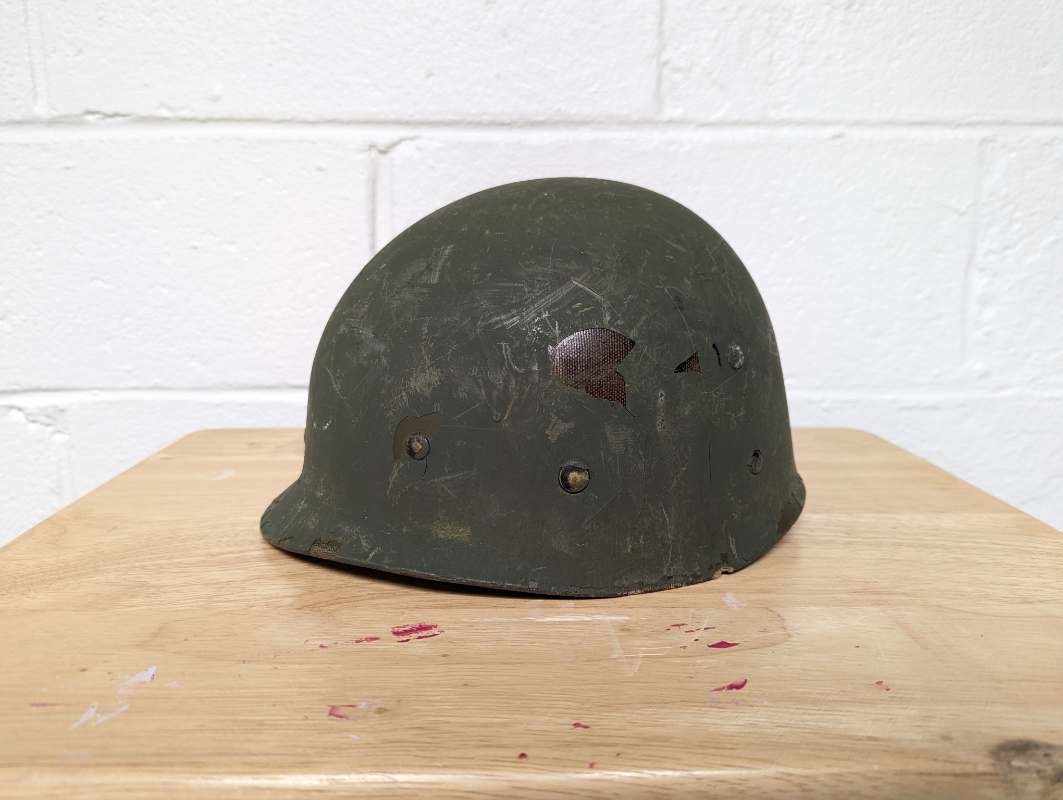 Super Salty Post-WWII USMC Helmet - M-1; M-1C & M-2 HELMETS - U.S ...