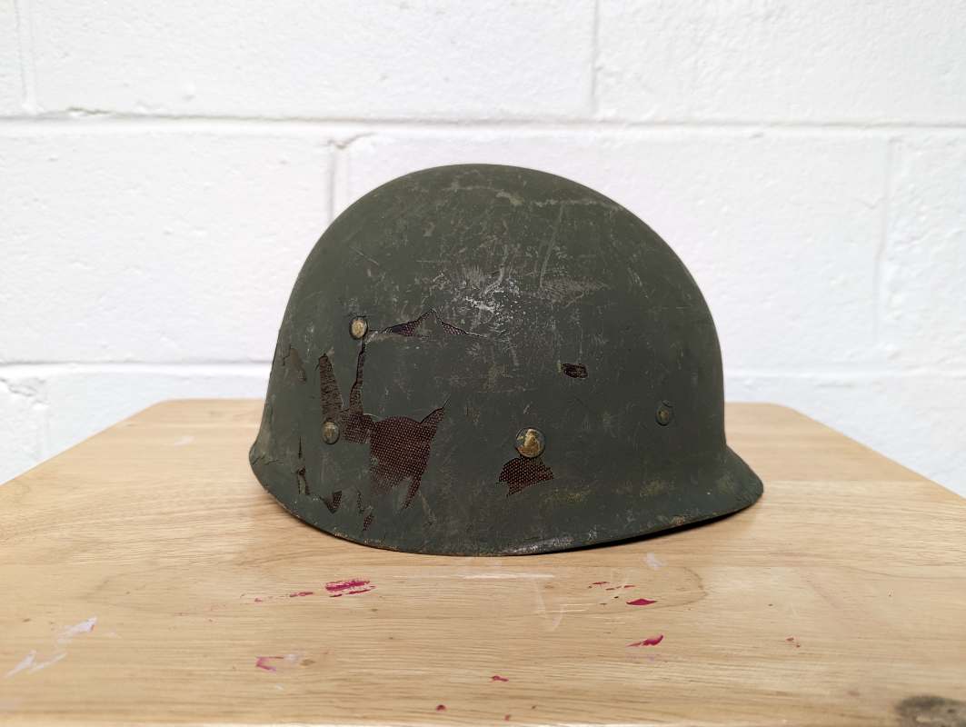 Super Salty Post-WWII USMC Helmet - M-1; M-1C & M-2 HELMETS - U.S ...