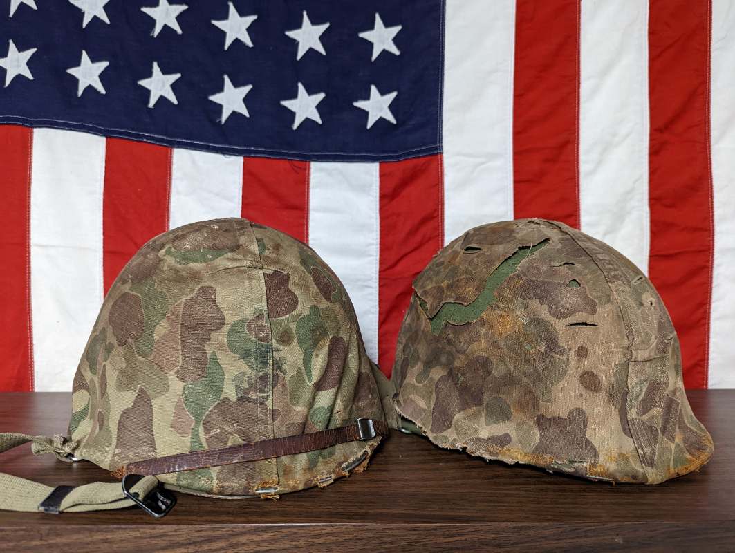 Super Salty Post-WWII USMC Helmet - M-1; M-1C & M-2 HELMETS - U.S ...