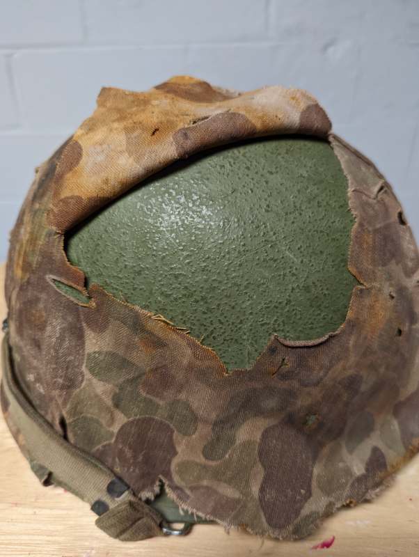 Super Salty Post-WWII USMC Helmet - M-1; M-1C & M-2 HELMETS - U.S ...