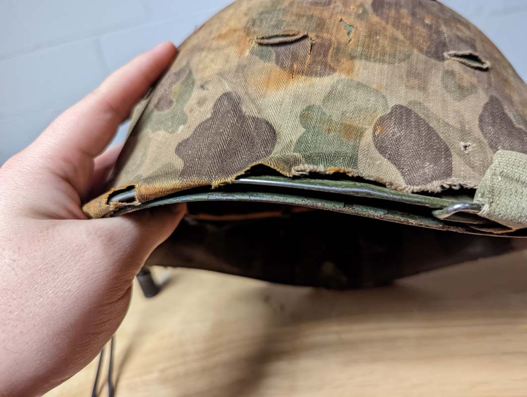 Super Salty Post-WWII USMC Helmet - M-1; M-1C & M-2 HELMETS - U.S ...