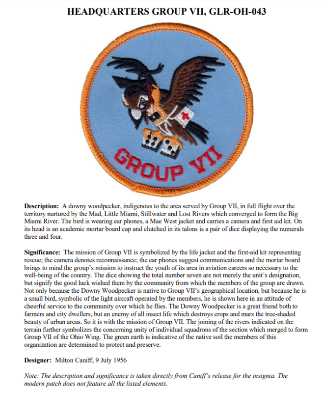 Need help with this post WWII pocket patch !! HQ Group VII of the Ohio ...