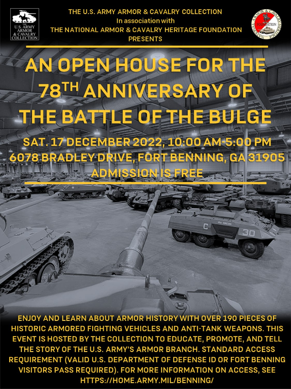 Rare opportunity to visit the Ft. Benning Armor & Cavalry Museum ...