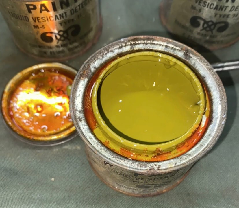 Vesicant paint tin opened - FIELD & PERSONAL GEAR SECTION - U.S ...