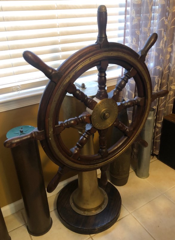 US Navy ship’s wheel - NAVAL SEA SERVICE GEAR - SHIPBOARD, SUBMARINE ...