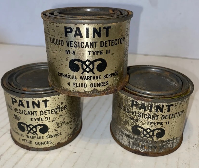 Vesicant paint tin opened - FIELD & PERSONAL GEAR SECTION - U.S ...