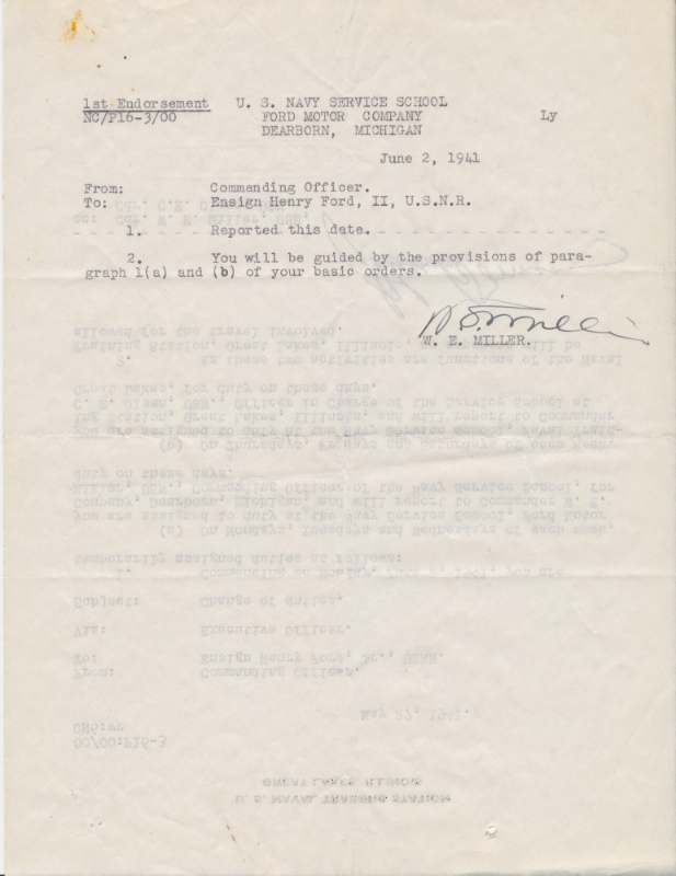 Henry Ford's Naval Legacy - Captured in Routine Paperwork - EPHEMERA ...