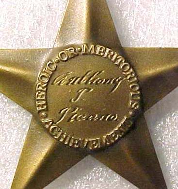 script engraving style for Bronze Star Medals awarded to Navy veteran ...