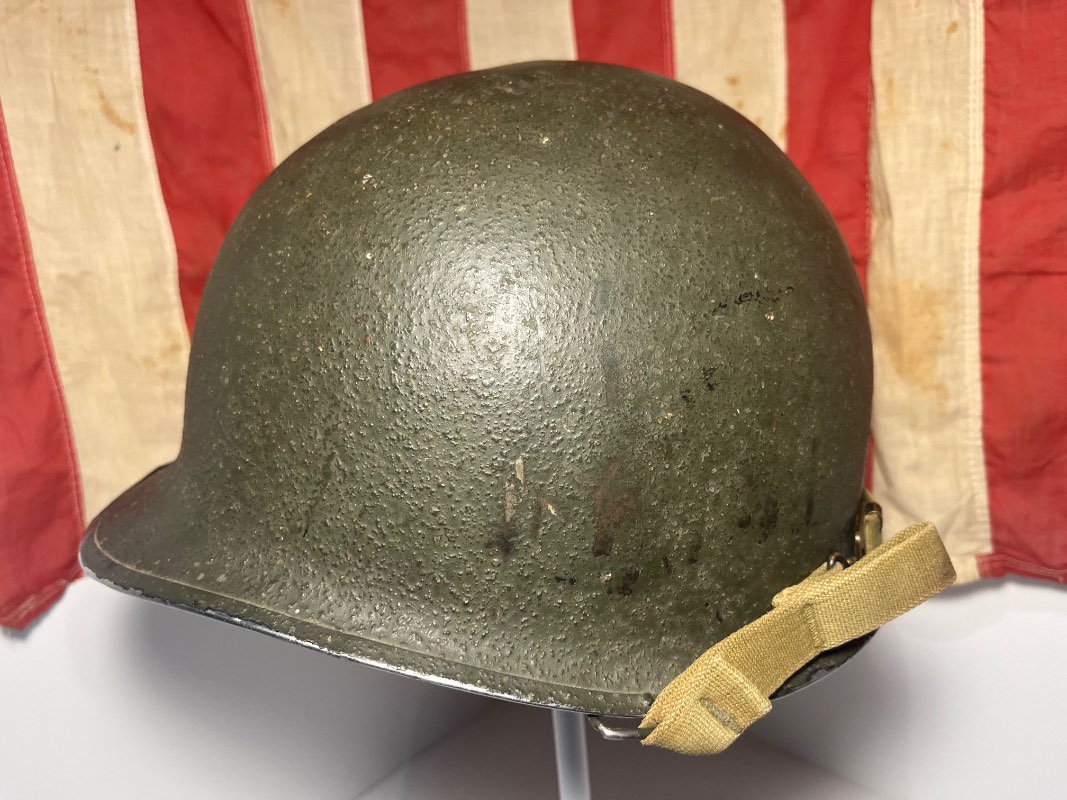 Original paint on a WWII M1 helmet ??? Opinions? - M-1; M-1C & M-2 ...
