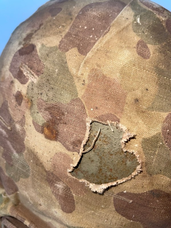 William George Clark 6th Mar Div Scout sniper helmet - M-1; M-1C & M-2 ...