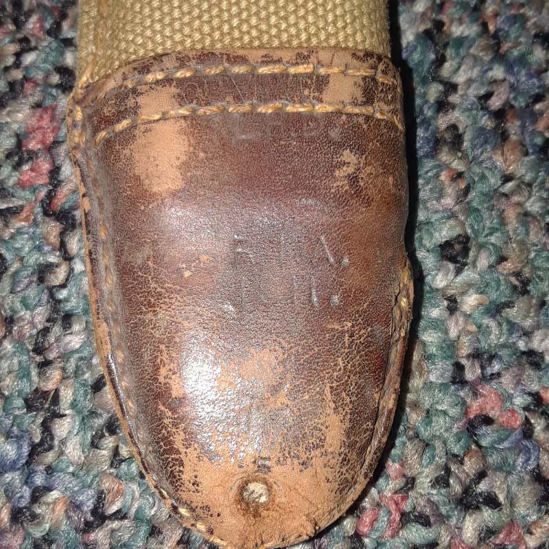 Early M1910 Olive Web scabbard with brass tube insert for the M1905 ...