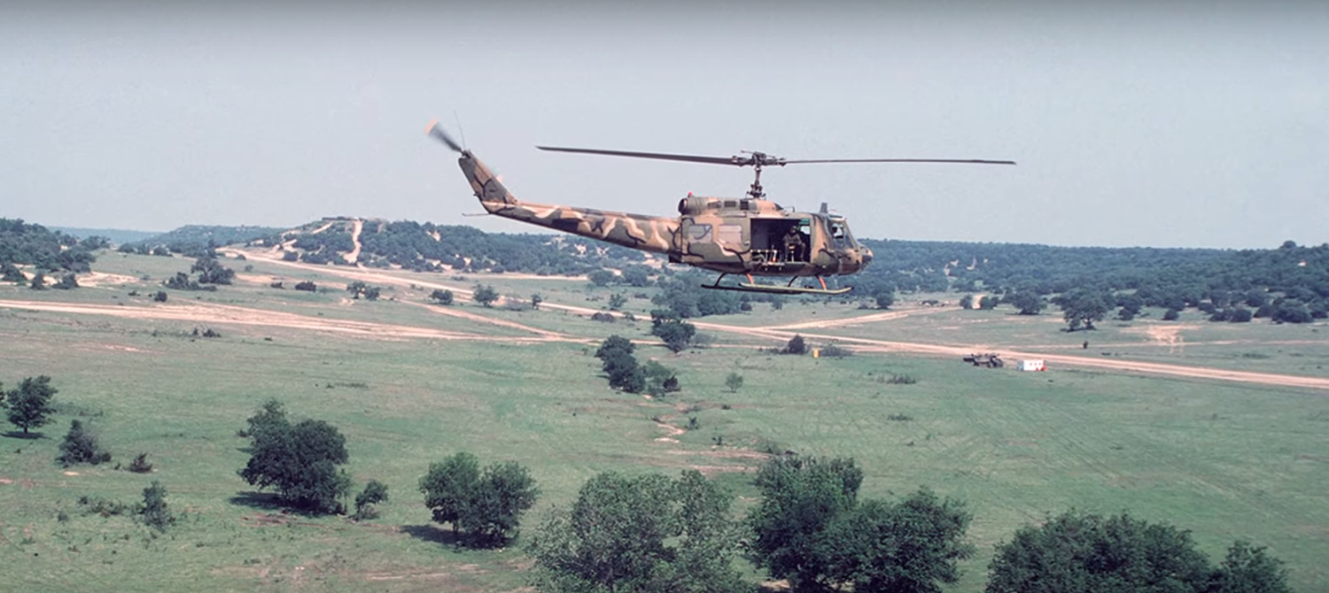 Camouflaged HUEY 1st Cavalry Division Ft Hood TRICAP Era - MILITARY ...