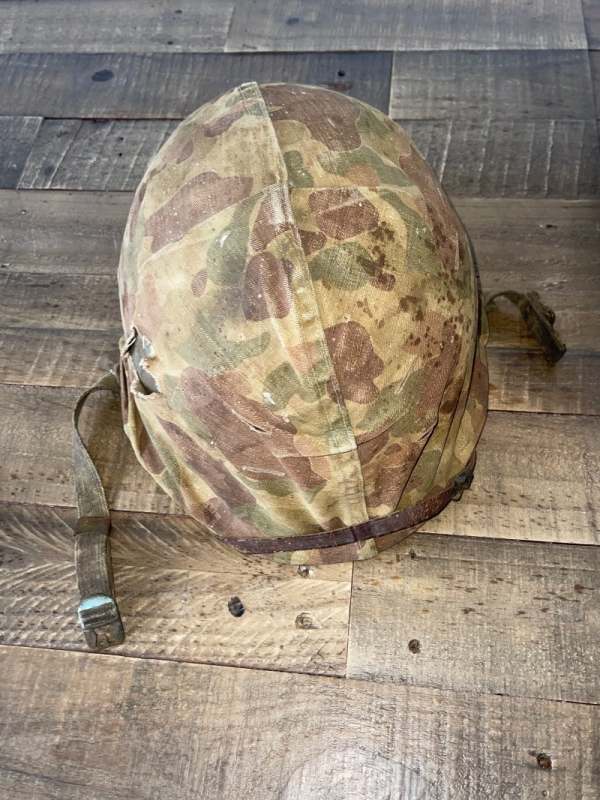 William George Clark 6th Mar Div Scout sniper helmet - M-1; M-1C & M-2 ...