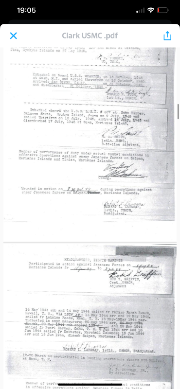William George Clark 6th Mar Div Scout sniper helmet - M-1; M-1C & M-2 ...