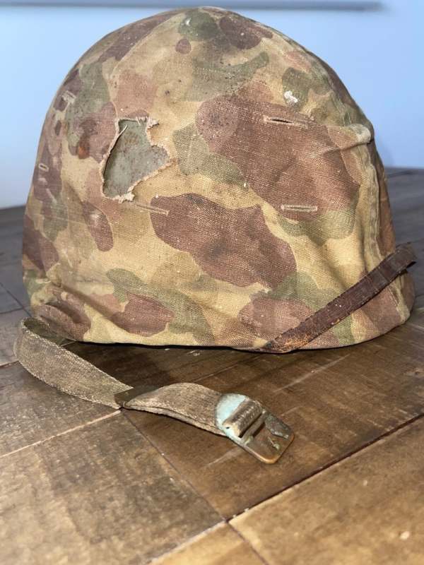 William George Clark 6th Mar Div Scout sniper helmet - M-1; M-1C & M-2 ...