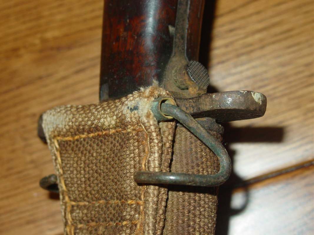 Early M1910 Olive Web scabbard with brass tube insert for the M1905 ...