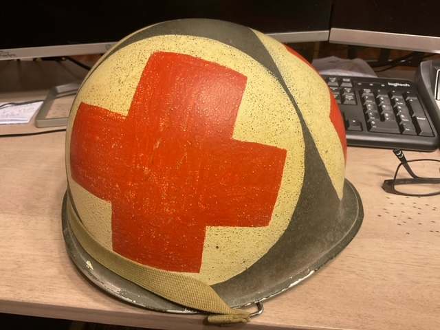 M-1 Medics Helmet-3 Panel Medic named with Vets Dog Tags - CHAPLAIN ...