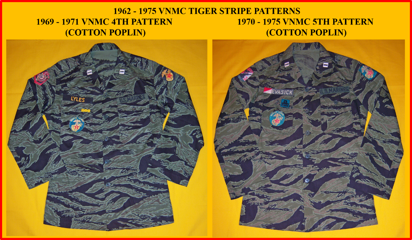 1954-1975 US MARINE VNMC ADVISOR TIGER STRIPE UNIFORM PATTERNS AND ...