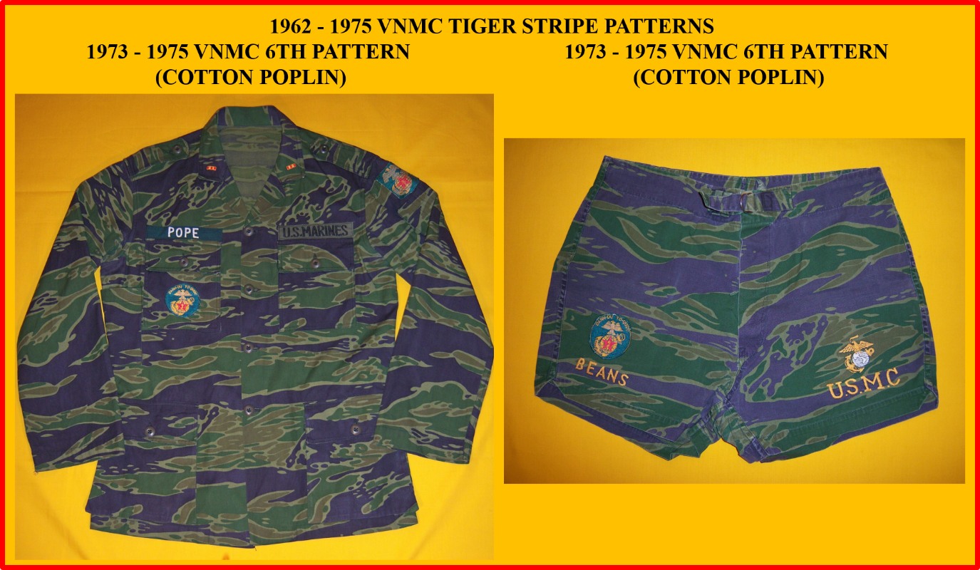1954-1975 US MARINE VNMC ADVISOR TIGER STRIPE UNIFORM PATTERNS AND ...