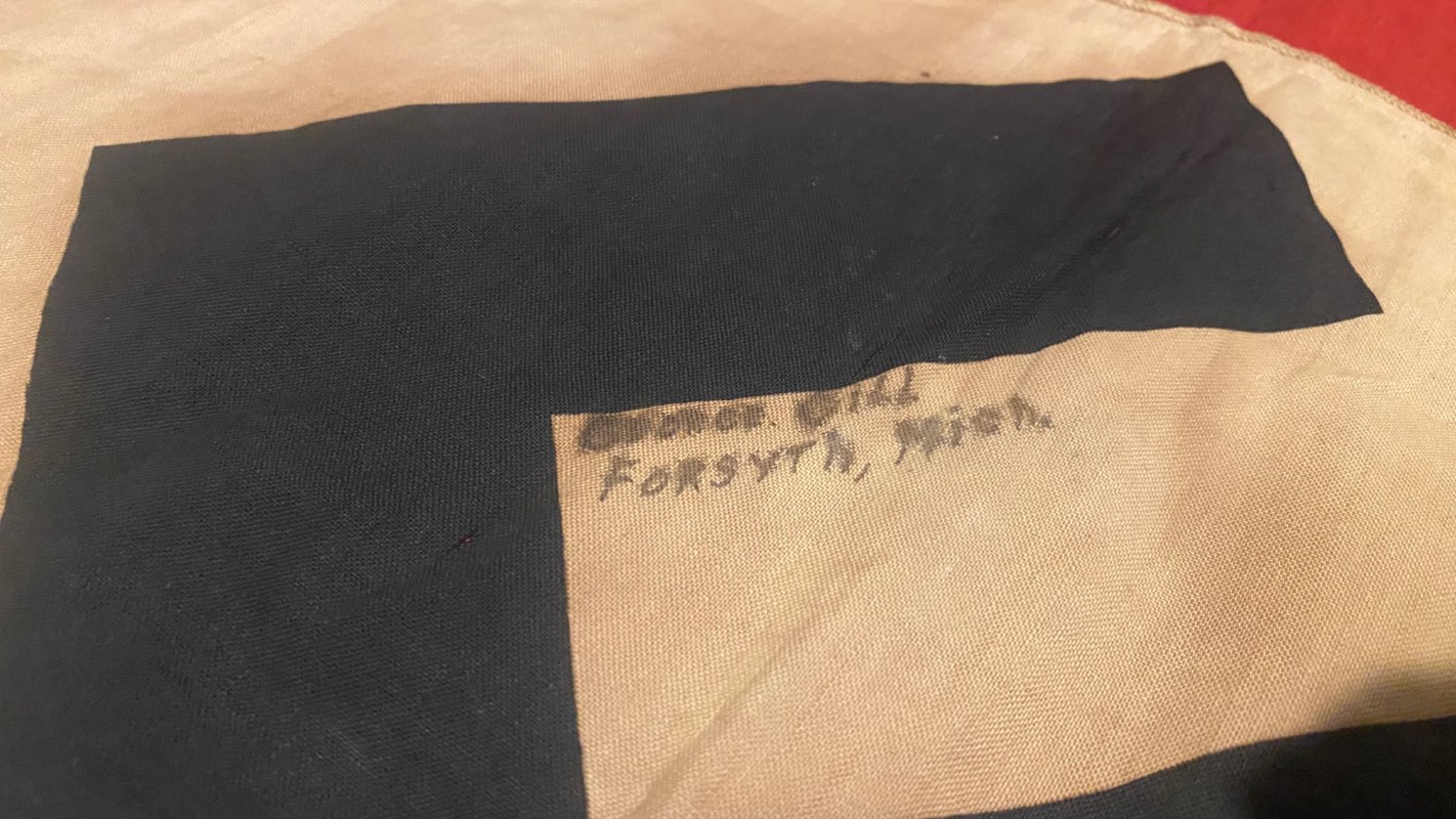 Captured German Flag with Nine American Signatures. The item, the ...