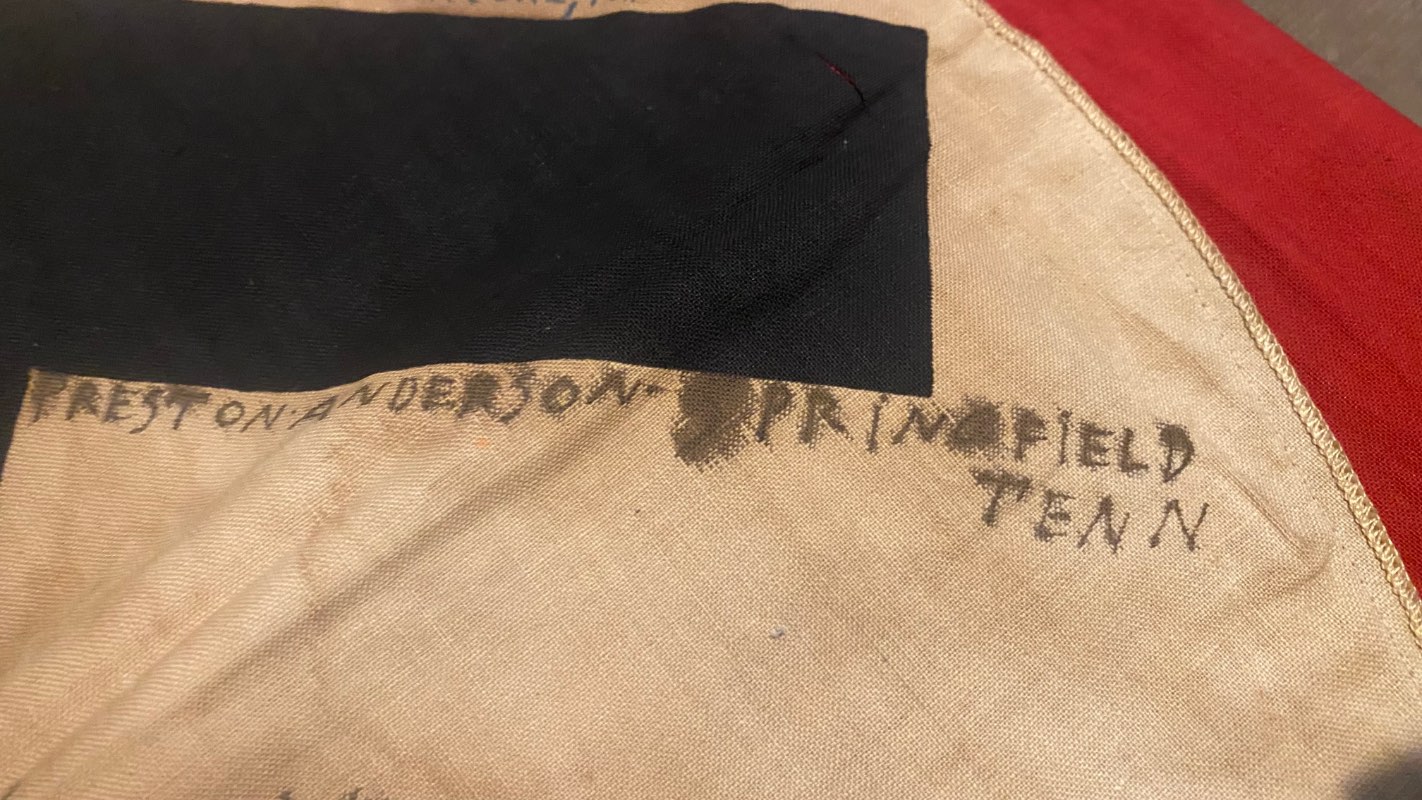 Captured German Flag with Nine American Signatures. The item, the ...