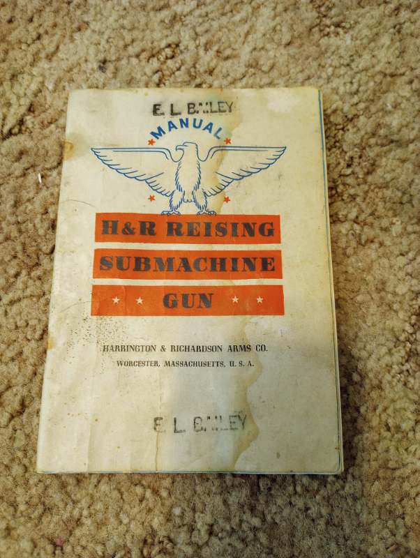 Reising Submachine Gun magazine pouch and manual - ALL OTHER FIREARMS ...