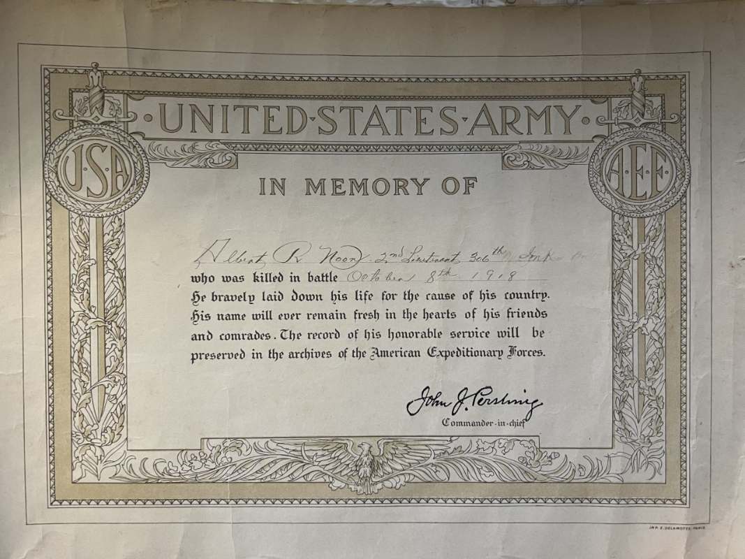 AEF Memorial Certificates - DECORATIONS/VALOR AWARDS - U.S. Militaria Forum