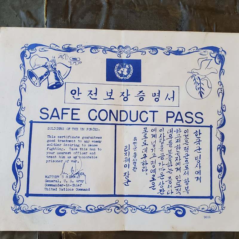 Safe Conduct Pass - EPHEMERA, PHOTOGRAPHS & MILITARY ARTWORK - U.S ...