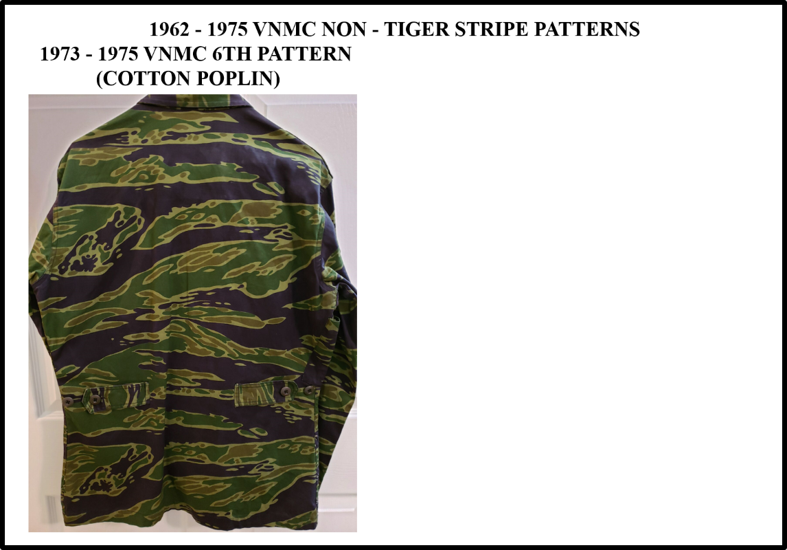1954-1975 US MARINE VNMC ADVISOR TIGER STRIPE UNIFORM PATTERNS AND ...