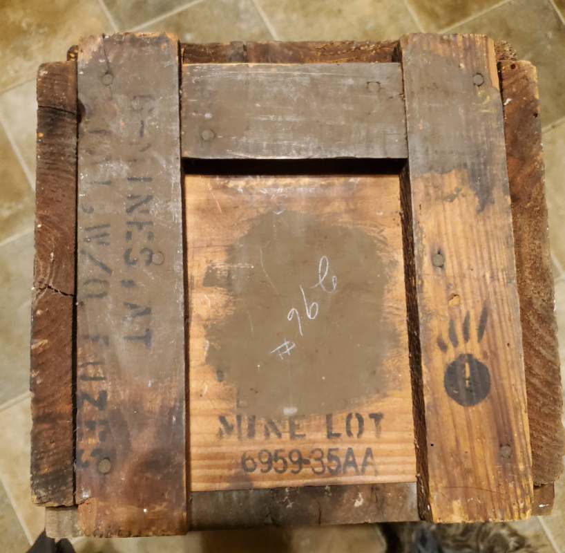Explosive Mines Wooden Crate Identification - ORDNANCE - U.S. Militaria ...