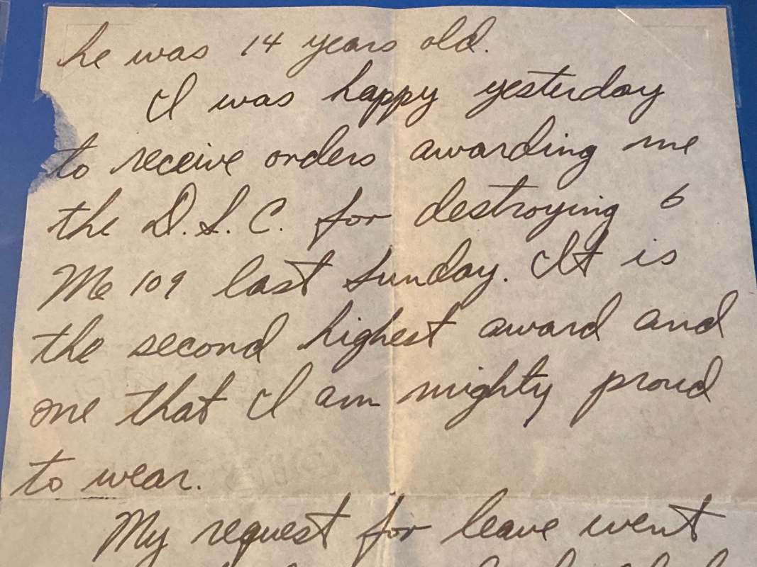 Significant Wartime Letter from Decorated P-51 Mustang Fighter Ace ...