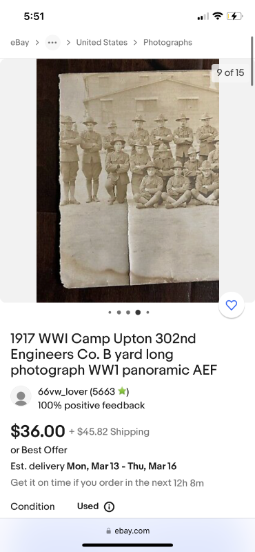 1918 long unit photo. - EPHEMERA, PHOTOGRAPHS & MILITARY ARTWORK - U.S ...