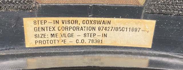 USN Prototype Coxswain helmet and visor (2005) - NAVY & COAST GUARD ...