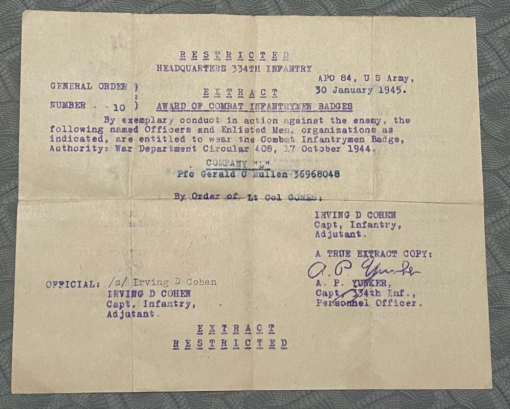 CIB Questions - ARMY (INCLUDING USAAC/AAF) - U.S. Militaria Forum