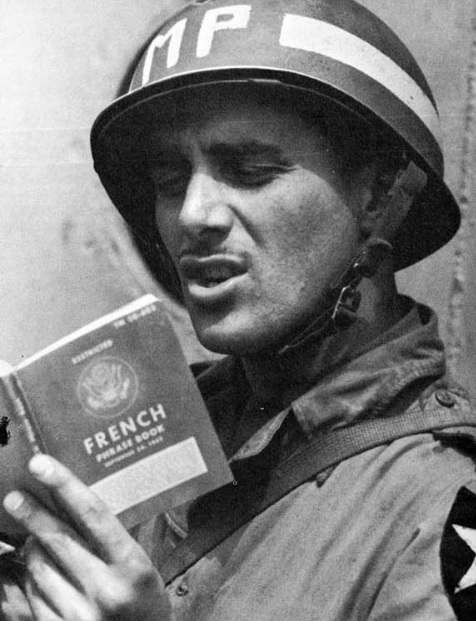 Painted 2nd Division Helmet World War Two with net and MP on it - M-1 ...