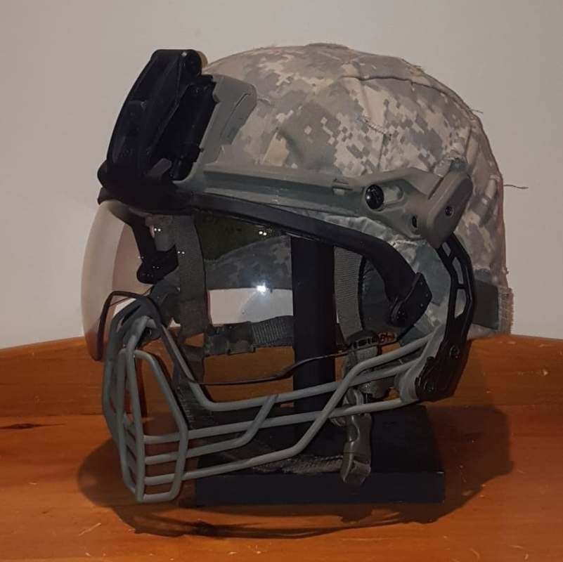Prototype face shield and mandible for ACH - MODERN COMPOSITE HELMETS ...