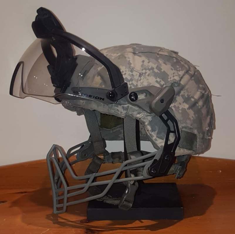 Prototype face shield and mandible for ACH - MODERN COMPOSITE HELMETS ...