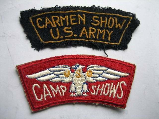 USO Camp Show & "Carmen Show" Patches - ARMY AND USAAF - U.S. Militaria ...