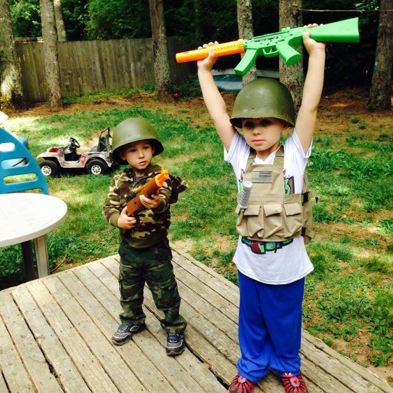 Kids Playing Army Wearing Steel Helmets And Or Liners. - Page 3 - M-1 ...