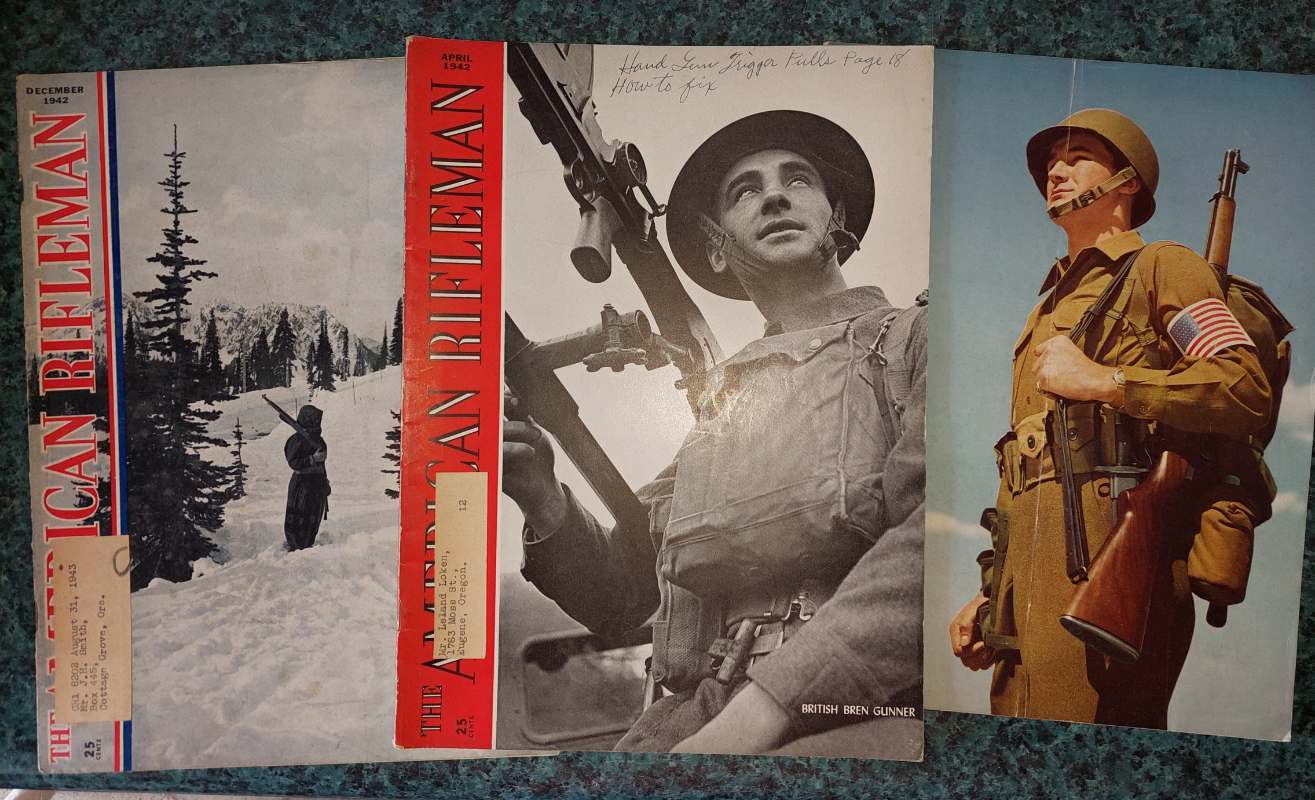 WWII American Rifleman Magazines, Great Covers - EPHEMERA, PHOTOGRAPHS ...