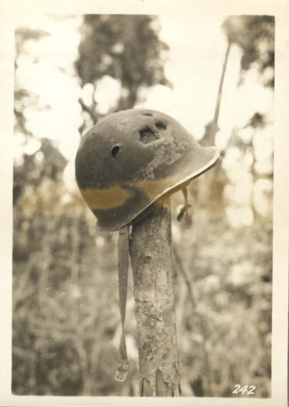 Great photo of a battle damaged WW II helmet - Page 2 - M-1; M-1C & M-2 ...