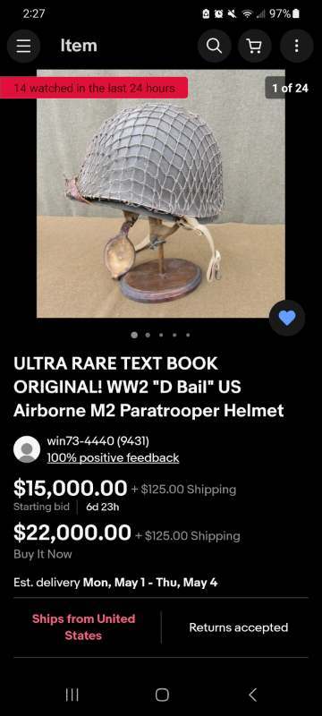 M2 for sale on eBay - M-1; M-1C & M-2 HELMETS - U.S. Militaria Forum