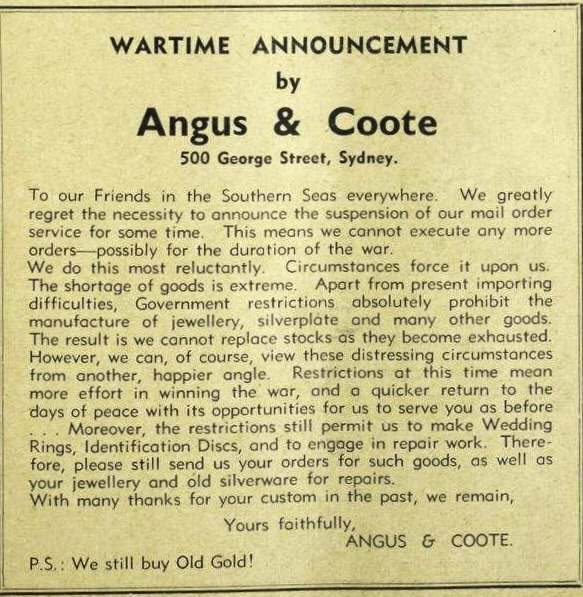 Angus & Coote of Sydney, AUS: company history - WING MANUFACTURERS ...